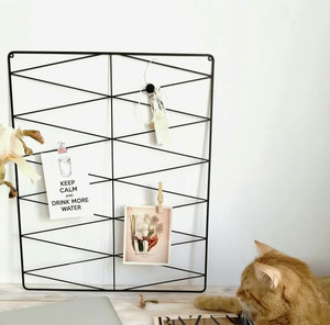 Herrlich Homes Triangle Shape Metal Panel Board| Iron Grid Photo Wall ...