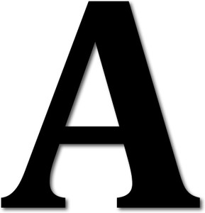 Chalk My Theme 9 Inch Large Wooden Letter A in Black Price in India ...