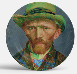 MAKEMYCLICK Van Gogh Potrait Design Print Hand Printed Terracotta ...