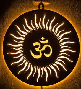 ART ENTERPISES Backlit OM 12 Inch 3D Wall Art with Led Backlight ...