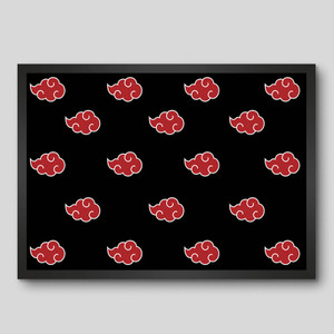 LAMRON Naruto Akatsuki Cloud Flag Wall Decoration Art Framed Poster ...