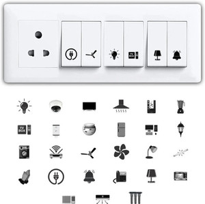 TILKOR Switch Board Stickers-300 pcs Self Adhesive,Modern Electric ...