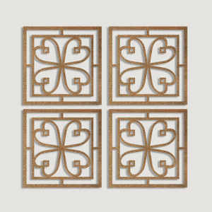 Art Street MDF Jharokha Jali 3D Wall Art Square Flower Design Hanging ...
