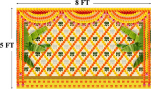 HARSHAD CREATION Welcome Decor Backdrop Cloth for Pooja Decoration ...
