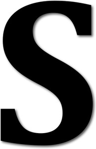 Chalk My Theme 9 Inch Large Wooden Letter S in Black Price in India ...