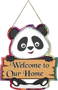 Crown Decoz Panda Welcome Home Wall Hanging Sign | home decor items ...