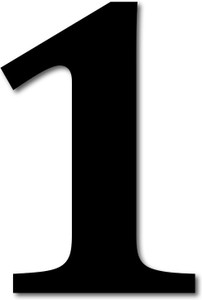 Chalk My Theme 5 Inch Large Wooden Number 1 in Black Price in India ...