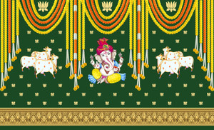 HARSHAD CREATION Backdrop & Decoration,5X8Ft Altar Cloth Price in India ...