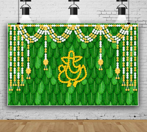 kailash creation Backdrop Cloth for Pooja Decoration Traditional ...
