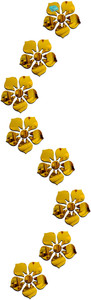 DecorVista 45 cm 8 Flower Golden 3D acrylic wall stickers.617 Self ...