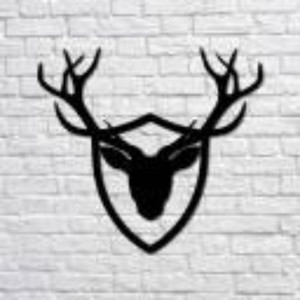 KV Art Deer Photo Frame Home Decorative Wall Art MDF Wooden Wall Hanger ...