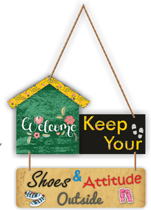 Brothers Creation Keep your shoes Outside Wooden Wall Hanging ...