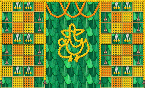 HARSHAD CREATION Banana Leaf Backdrop for Decoration (H:5ft X W:8ft ...