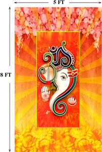 Tejas Creation Ganesh JI And Backdrop for Decoration (H:8ft X W:5ft ...