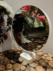 Memories world Magic Mirror Round Shape- Photo Frame- White Colour ...