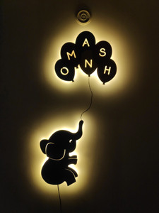 Trigica Flying Elephant Wall Light|LED Wall Lamp For Home Decor Item ...