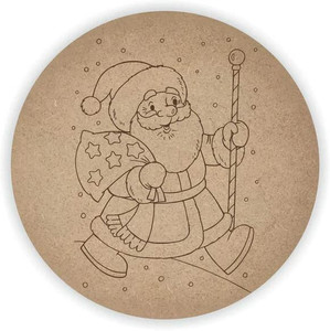 Printfry Santa Clause Pre Marked Wooden MDF Cutout for Crafts Work Home ...