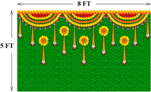 Tejas Creation Backdrop for Decoration (H:5ft X W:8ft) Altar Cloth ...