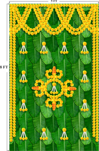 Tejas Creation Banana leaf & flower Decoration Backdrop (5 * 8) Altar ...