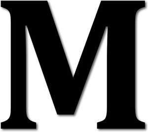 Chalk My Theme 9 Inch Large Wooden Letter M in Black Price in India ...