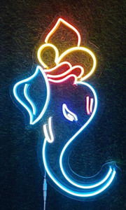 SG Print GLOWSIGNS Ganesh Ji Neon LED Light Night Lamp Price in India ...