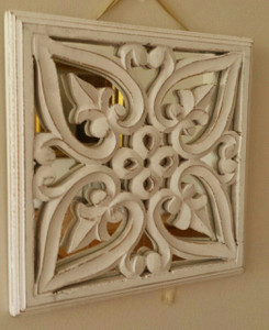 ARTISANS HOME Hand Crafted MDF Wood Carving Decorative Square Wall ...