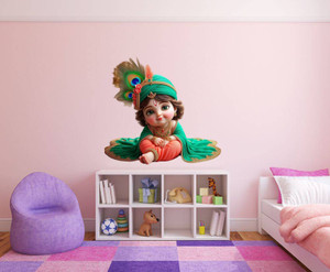 Archi Graphics Studio Bal Krishna Wall Sticker,Radha Krishna Wall ...