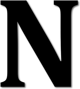 Chalk My Theme 5 Inch Large Wooden Letter N in Black Price in India ...