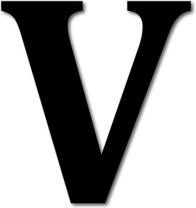 Chalk My Theme 5 Inch Large Wooden Letter V in Black Price in India ...
