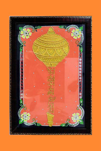 Shree Creations Hanuman ji Gada Lippan Art With Glass Frame Price in ...