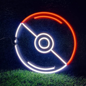 Zesta Pokeball Neon Sign Wall Decor Hanging for Party, Room and Bar ...