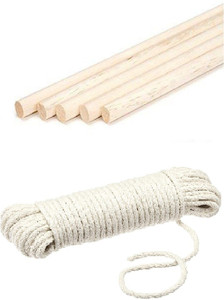Flipkart.com | JCT AGRICO 10 INCH LONG 5 WOODEN DOWEL STICK&15M LONG ...