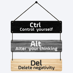 Home Delight CTRL Alt Delete Motivational Wooden Wall Hanging ...