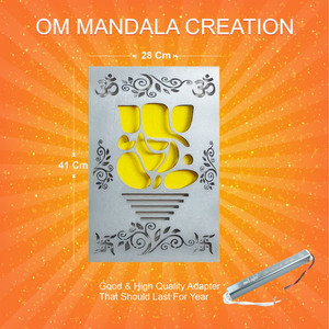 OM MANDALA CREATION Bhawan Ganesh wall hanging Backlit LED Light Wall ...