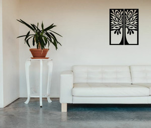 Nirvan Design Tree MDF Laser Cutout for Home & Office (16 inch X 12.5 ...