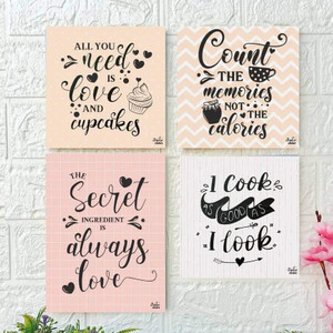 The Creator Closet Kitchen Decor Frames | Wall Decor Set Pack of 4 ...