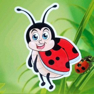 Partywala 17 cm Lady Bug Fly Theme Cut Outs Reusable Sticker Price in ...