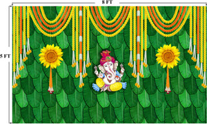 HARSHAD CREATION Banana Blackdrop Decoration With Ganesh Ji Price in ...