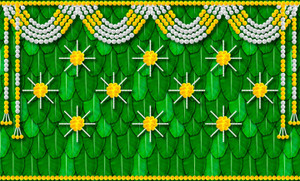 Tejas Creation Backdrop for Decoration (5ft X 8ft) Altar Cloth Price in ...