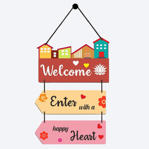 Home Delight Decorative Funky Home Design Welcome Wooden Hanging To ...