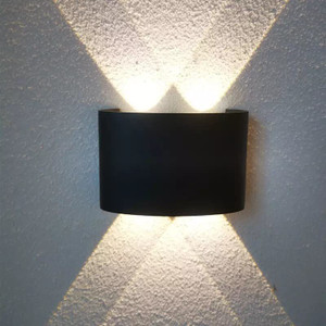 GLINTAC 4 Watts 4 Ray Oval Warm White Color Up Down Led Outdoor Indoor ...