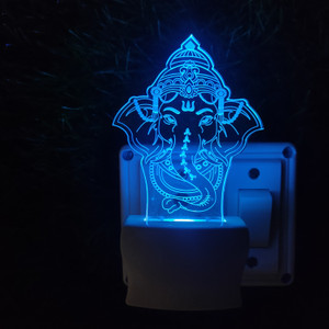kampbros GANESHA Acrylic 3D Illusion RGB 7 Colour Changing LED Plug and ...