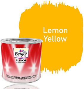 Berger Luxol Hi Gloss Metal & Wood Paint LEMON YELLOW 200 ML Pack of 5 ...