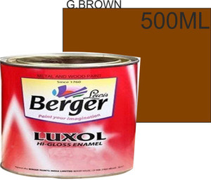 Berger GOLDEN BROWN HIGH GLOSS COLOUR ENAMEL-OIL BASED 0.5L PACK GOLDEN ...