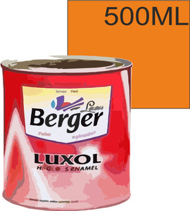 Berger DEEP ORANGE HIGH GLOSS COLOUR ENAMEL-OIL BASED 500 ML PACK ...