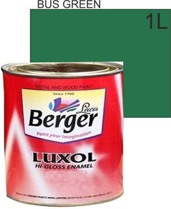 Berger BUS GREEN HIGH GLOSS COLOUR ENAMEL-OIL BASED 1L PACK BUS GREEN ...