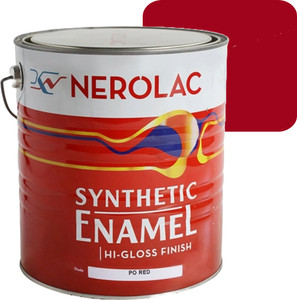 nerolac PO Red enamel paint 500 ml Red Enamel Wall Paint Price in India ...