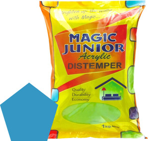 Magic Paints Junior Acrylic Distemper Smooth Matte Finish Applied on ...