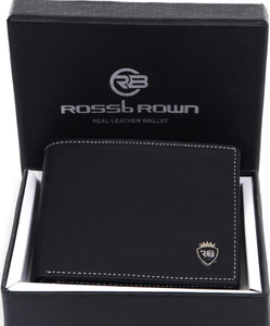 Ross Brown Men Casual Black Genuine Leather Wallet Black - Price in ...
