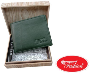 shreefashion Men Travel, Trendy Green Genuine Leather Wallet Green ...